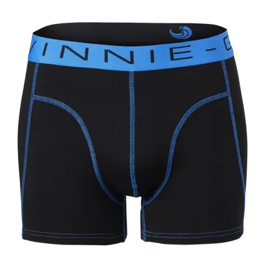 Vinnie-G Boxershorts 2-pack Black/Blue Stitches - Modemania.nl