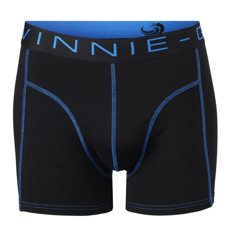 Vinnie-G Boxershorts 2-pack Black/Blue Stitches - Modemania.nl